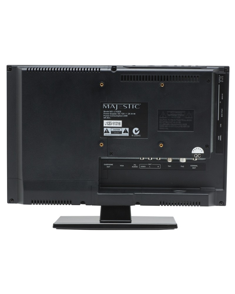 Majestic L152ES 15” LED TV 12V HD, USB, MMMI, Low Power Current Draw
